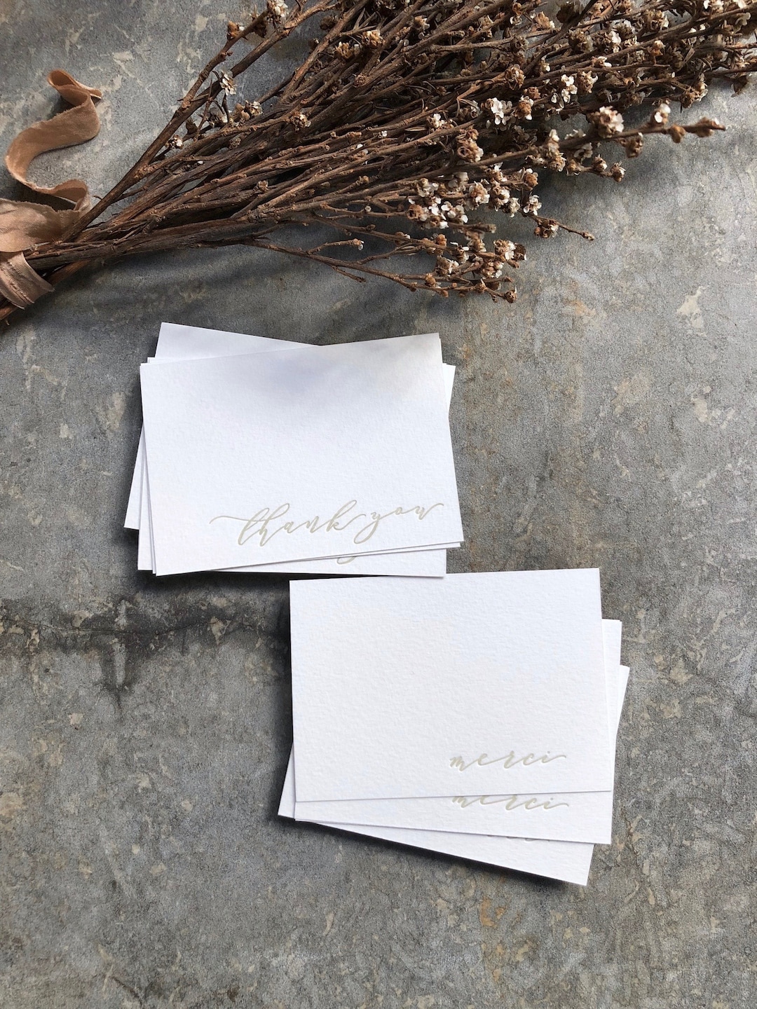 Thank You Note Cards, Merci Note Cards, Thank You Cards, Merci Cards ...