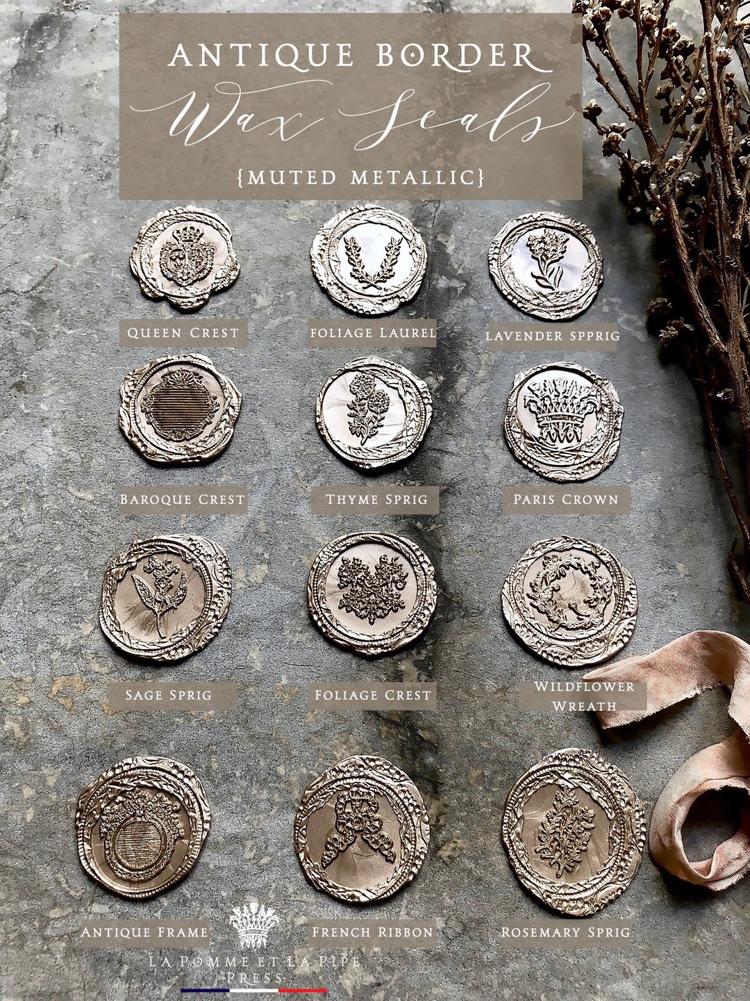 Wax Seals, Wax Seal, Antique Wax Seals, Styled Shoot Props, French Wax ...