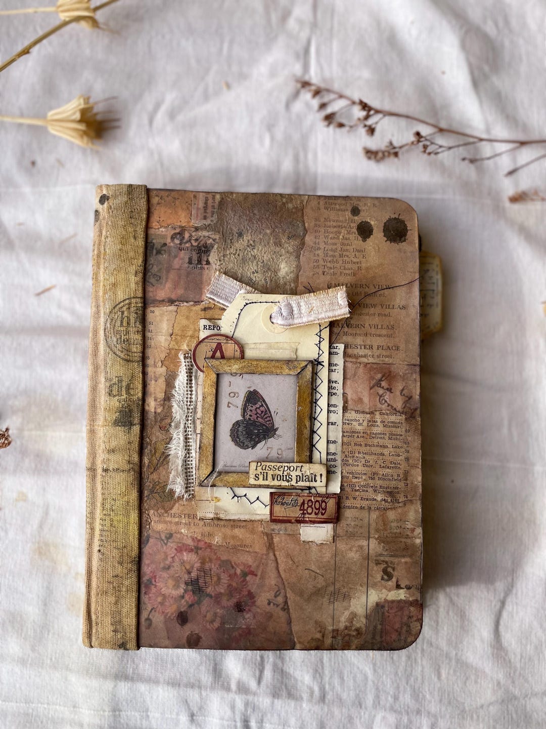 Junk Journal Handmade, Floral Journal, Mom Journal, Memory Book ...