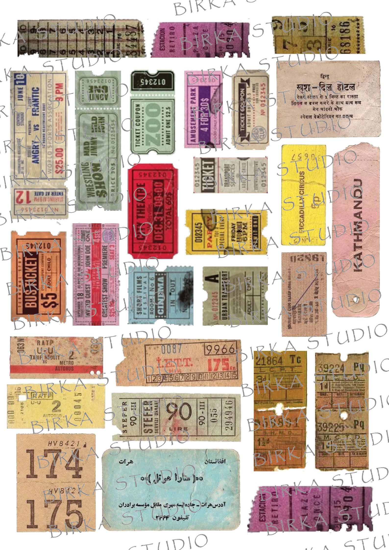 Digital Vintage Stationary, Personalized Vintage Stationery Ephemera ...