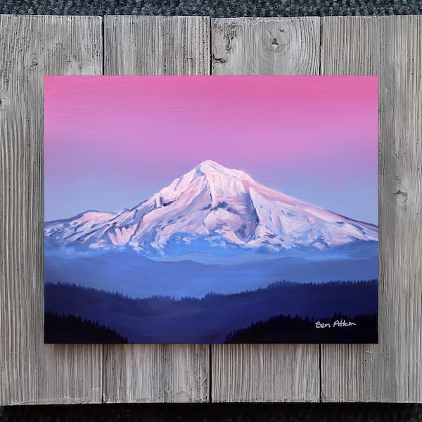 Acrylic Paintings Mount Hood - Etsy