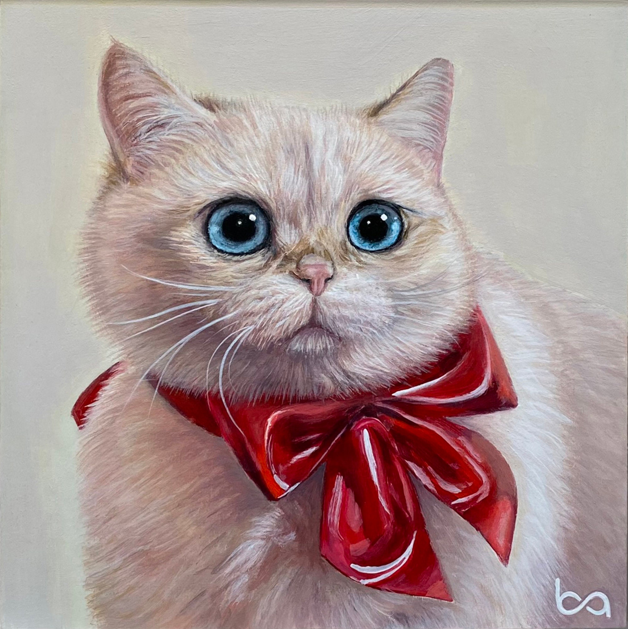 CUSTOM DOG CAT Portrait From Your Photo, Original Hand Painted Acrylic ...