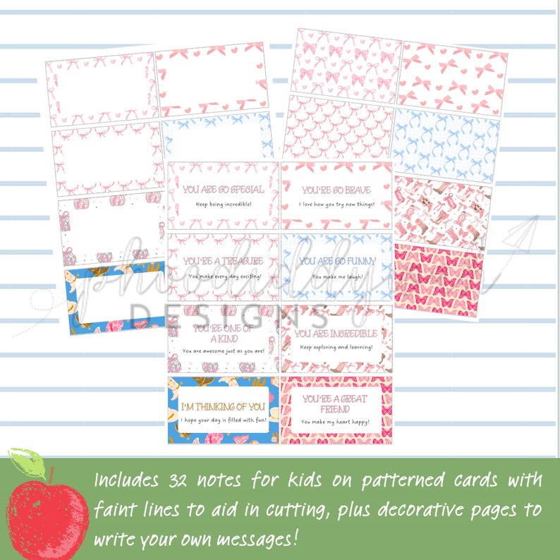 Lunch Box Notes | Positive Notes of Encouragement | Notes From Home ...