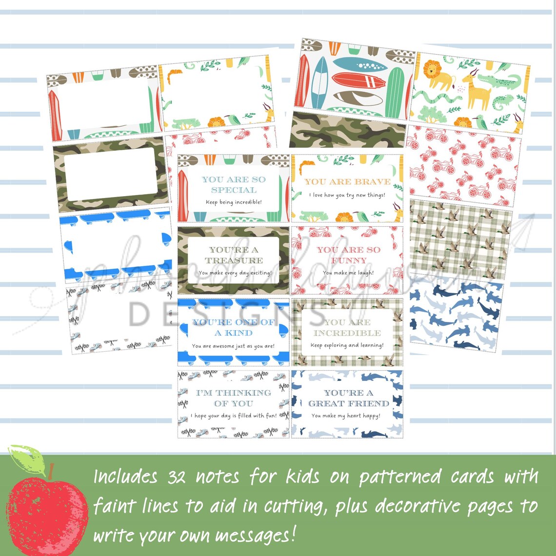 Lunch Box Notes | Positive Notes of Encouragement | Notes From Home ...