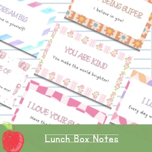 Lunch Box Notes | Positive Notes of Encouragement | Notes From Home ...