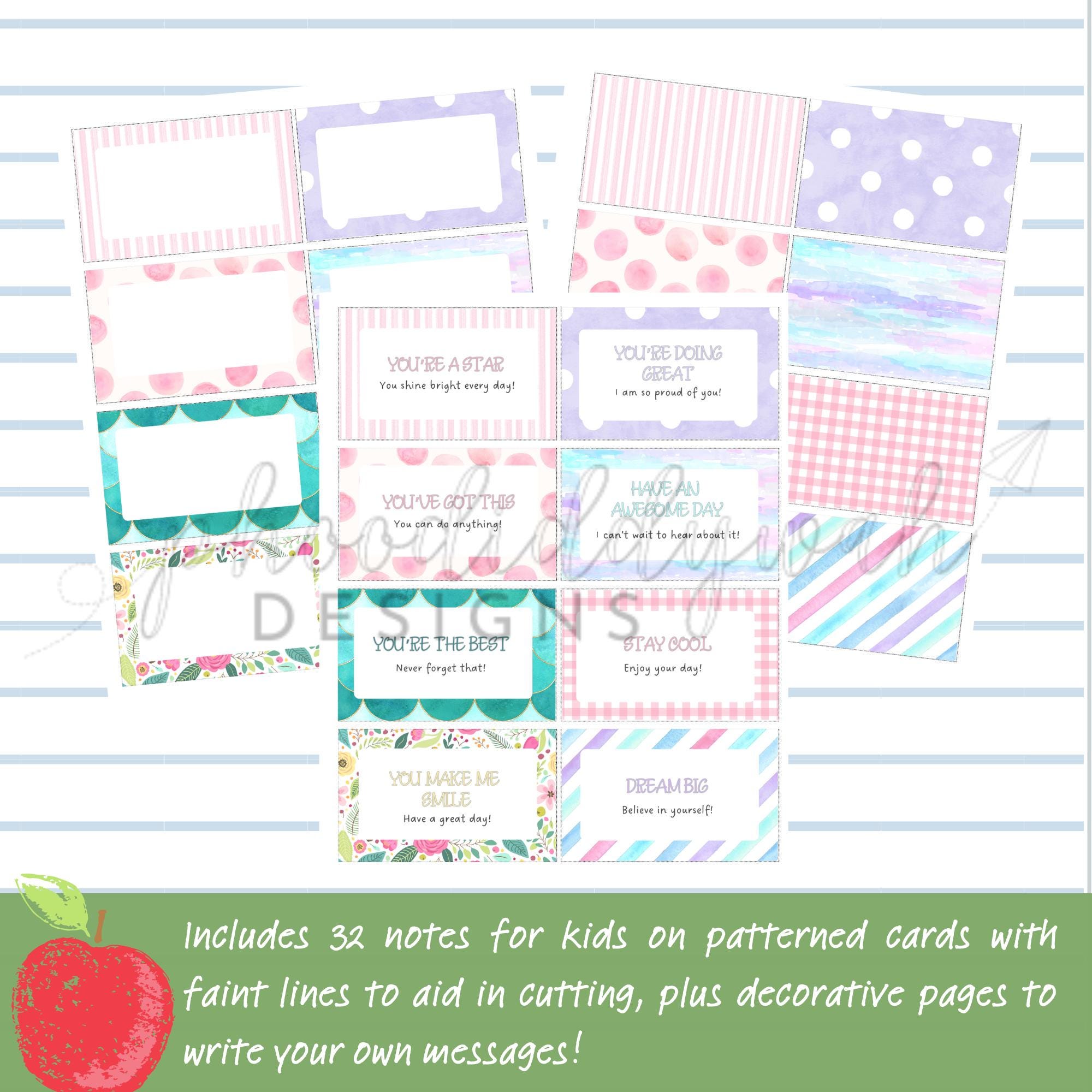 Lunch Box Notes | Positive Notes of Encouragement | Notes From Home ...