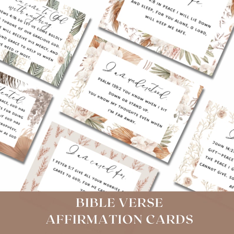 Daily Affirmations for Adults | Bible Verse Affirmation Cards ...
