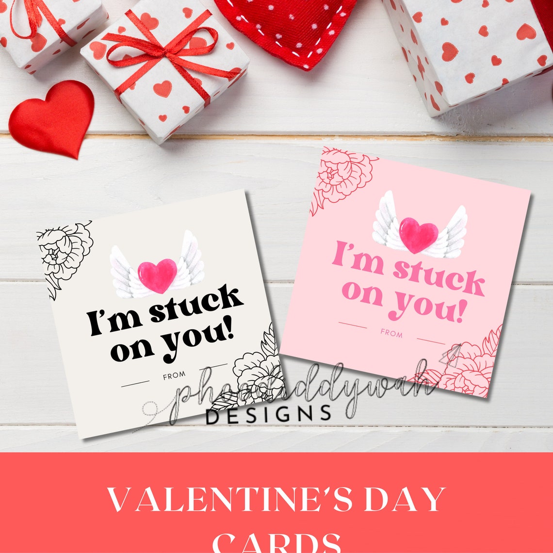 Tattoo Valentine's Cards | Stuck on You | Temporary Tattoo Valentine ...