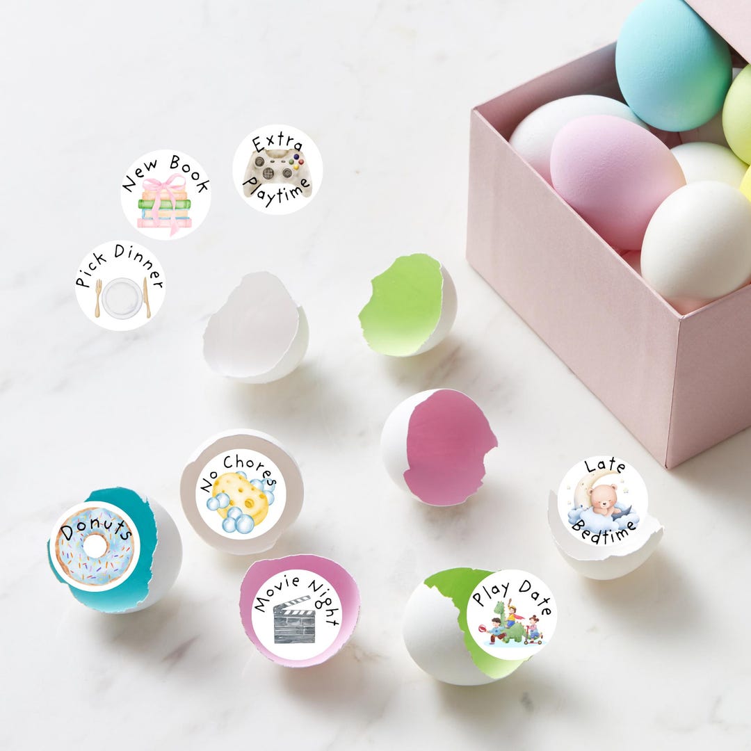 Printable Easter Egg Fillers, Egg Hunt Coupons, Easter Prize Tokens ...