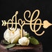 Personalized Wedding Cake Topper Arrow Rustic Wedding Cake Topper ...