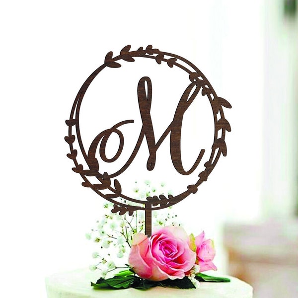 M Wedding Cake Topper - Etsy