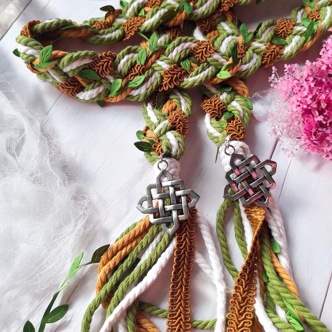 Celtic Handfasting Cord. Green Handfasting Cord. Macrame Hand Fasting ...