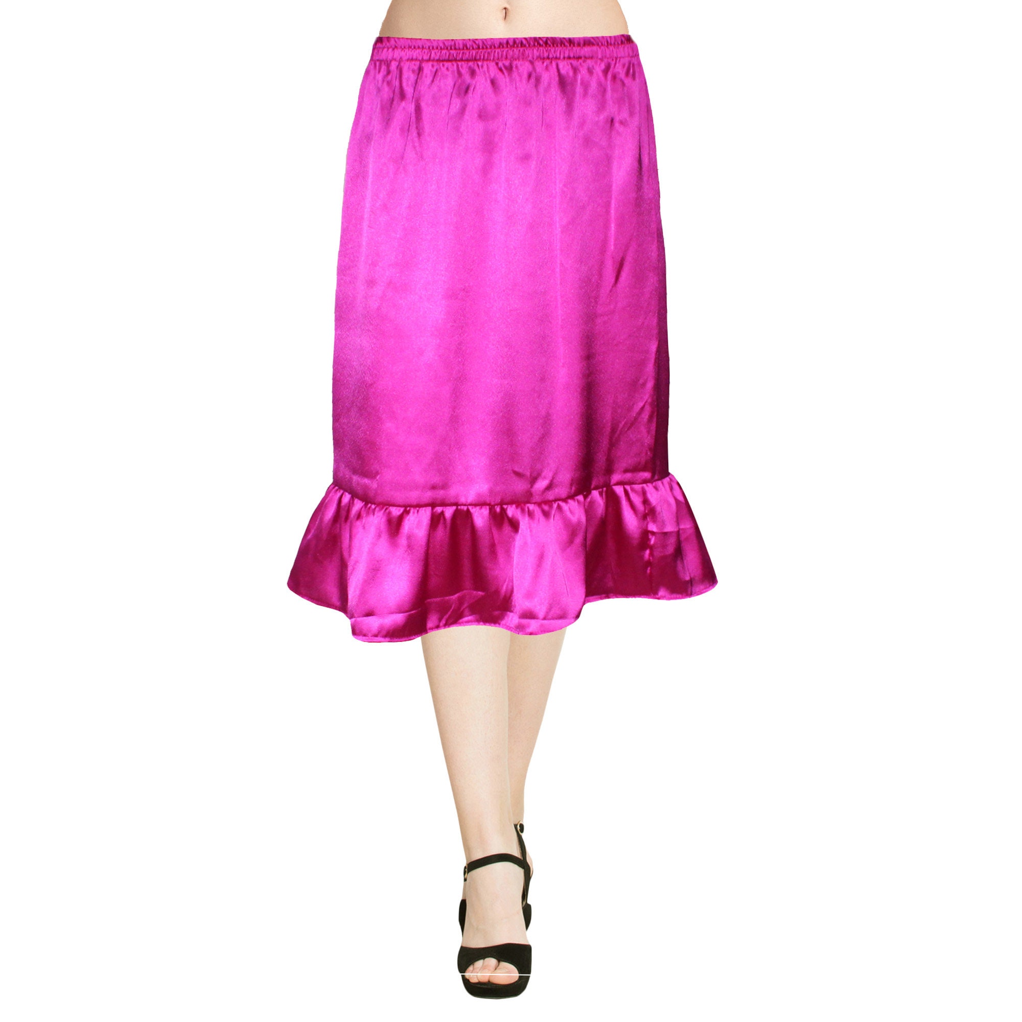 Satin Half Slip Skirt Ruffle Slip Extenderunderskirt Skirt - Etsy
