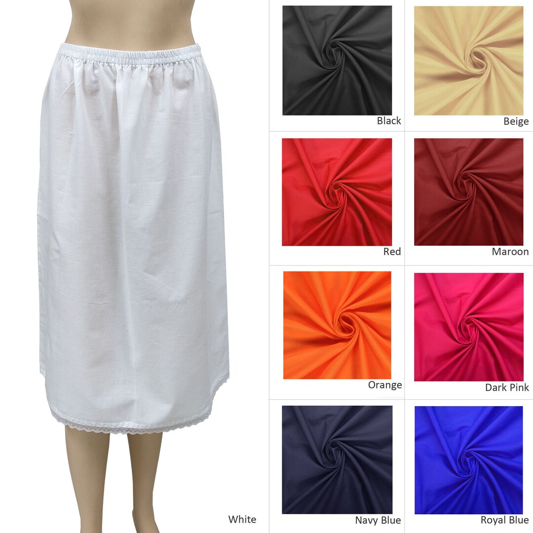 Cotton Half Petticoat Lacey Underskirt Half Slip Lingerie - Etsy