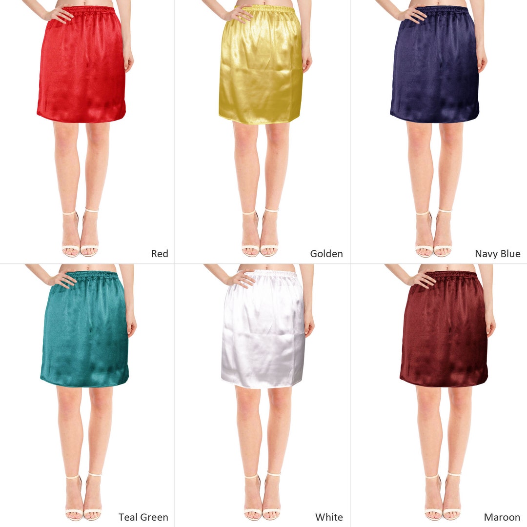 Half Slip Skirt Satin Slip for Women Underskirt, Skirt Slip, Half Slip ...