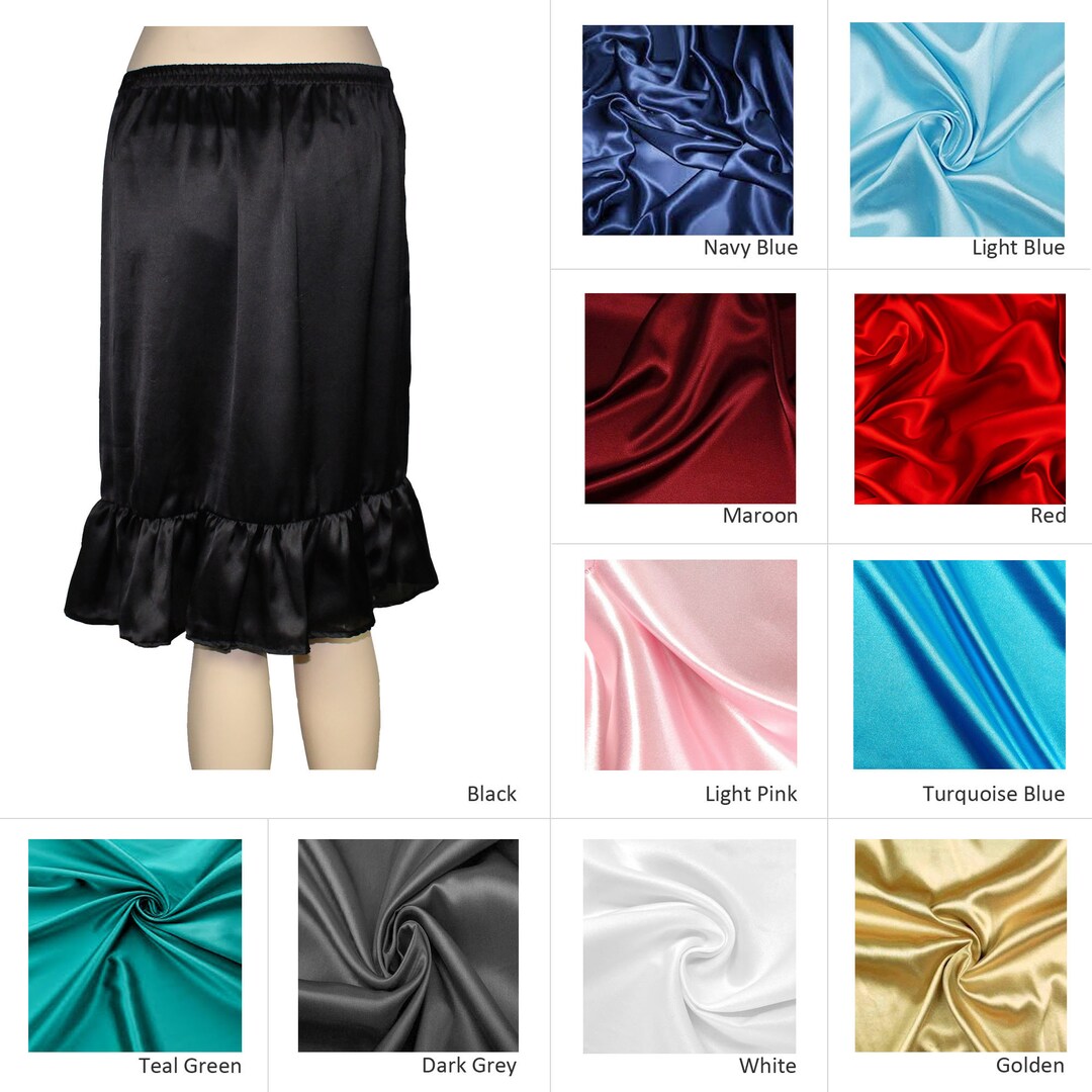 Satin Half Slip Skirt Ruffle Slip Extenderunderskirt Skirt - Etsy