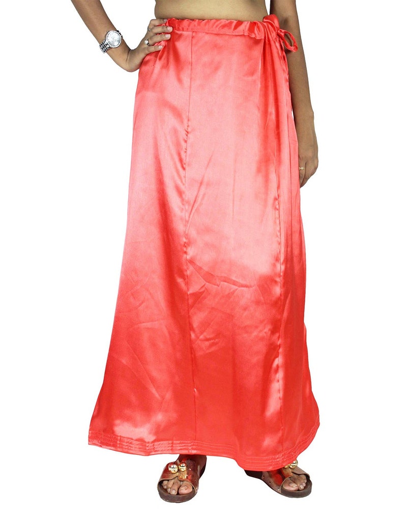 Petticoat Satin Fabric Readymade Indian Inskirt Saree - Etsy