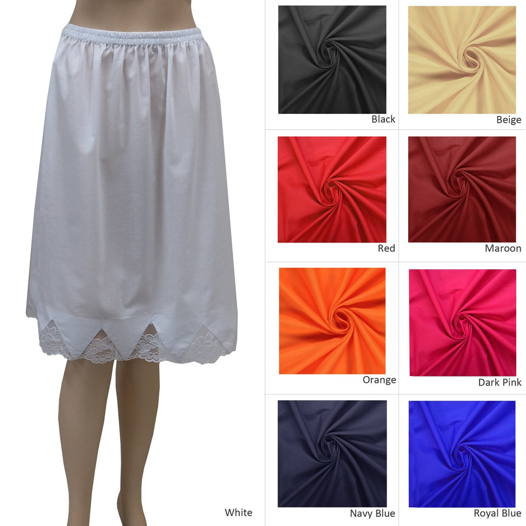 Cotton Half Slip Underskirt, Half Petticoat, Lingerie for Women All ...