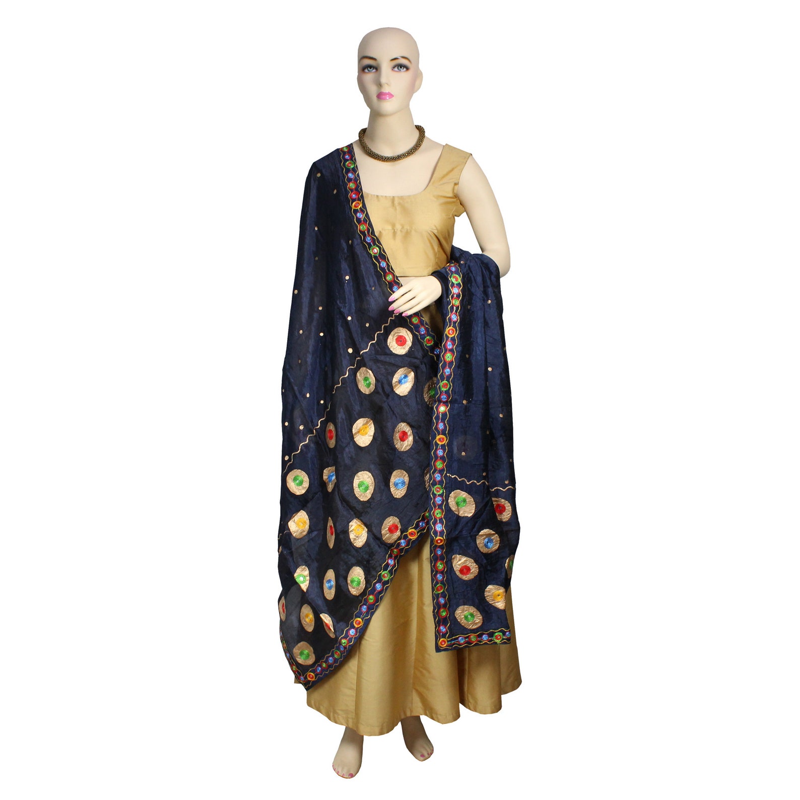 Chunni Dupatta Scarf Beautiful Art Silk Dupatta Thread | Etsy