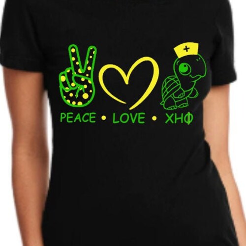 Chi Eta Phi Sorority XHO Green and Yellow Mug Winking Lady - Etsy