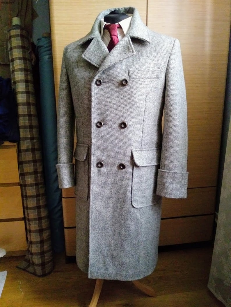 Men's Doublebreasted Tweed Overcoat Ulster Coat - Etsy
