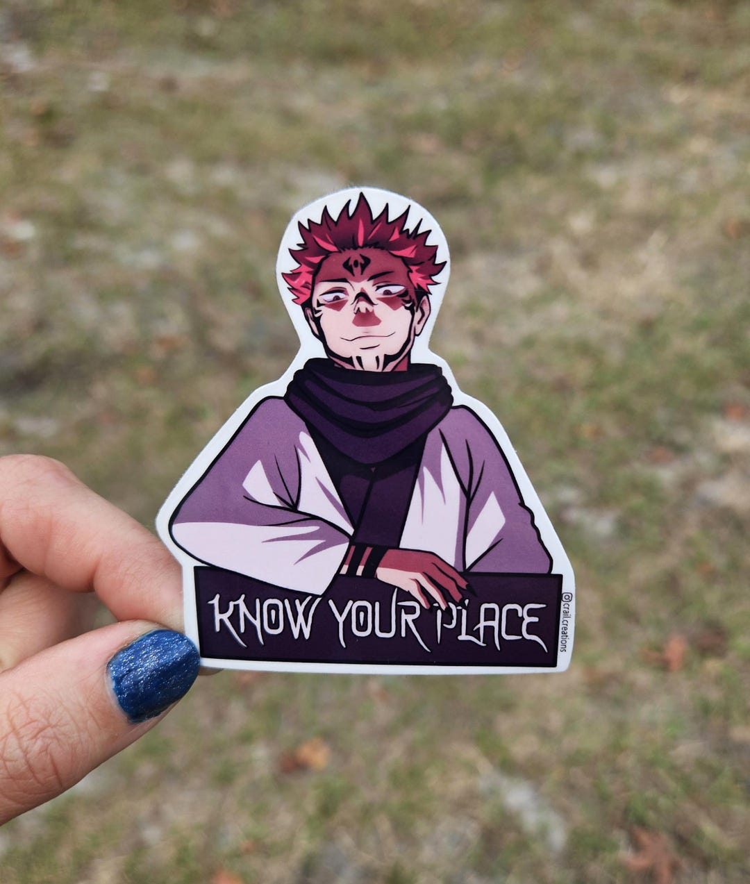 Sukuna Vinyl Die Cut Sticker: Jujutsu Kaisen Anime Fanart - Etsy