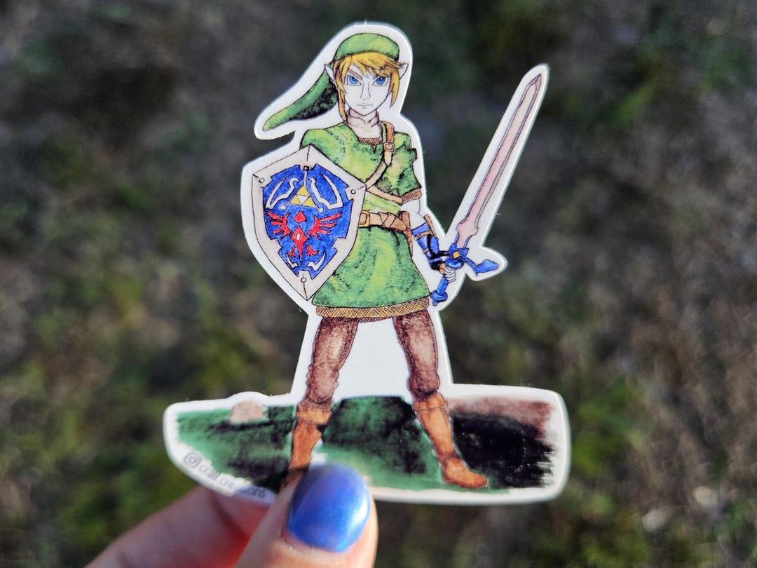 Link - Legend of Zelda Sticker | Fan Art Sticker | Hand-drawn | Vinyl ...