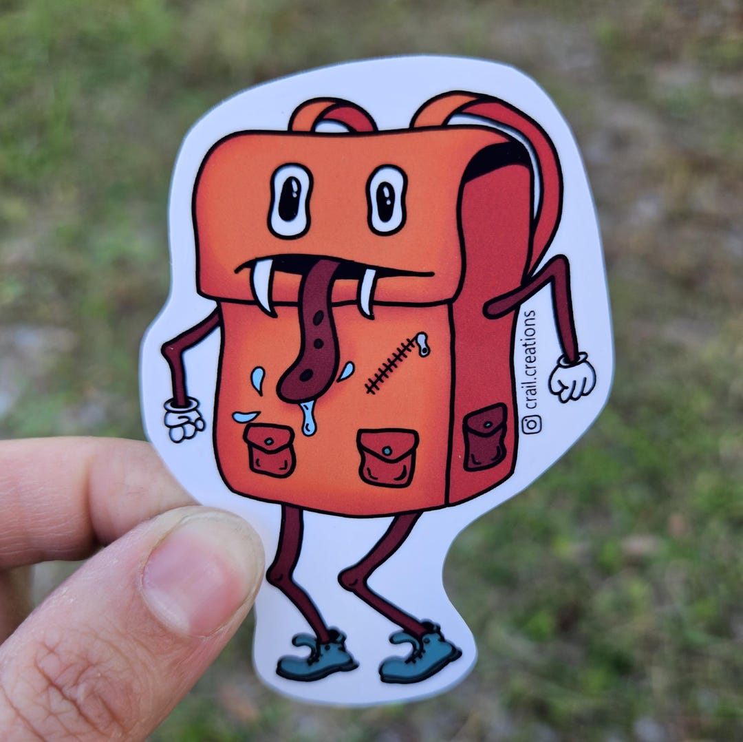 Backpack Character Sticker | FREE Mini Version | Vinyl Die Cut Sticker ...