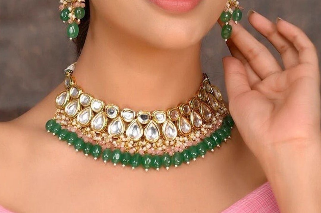 Indian Pakistani Bridal Jewelry ,choker Necklace,sabyasachi Jewelry ...