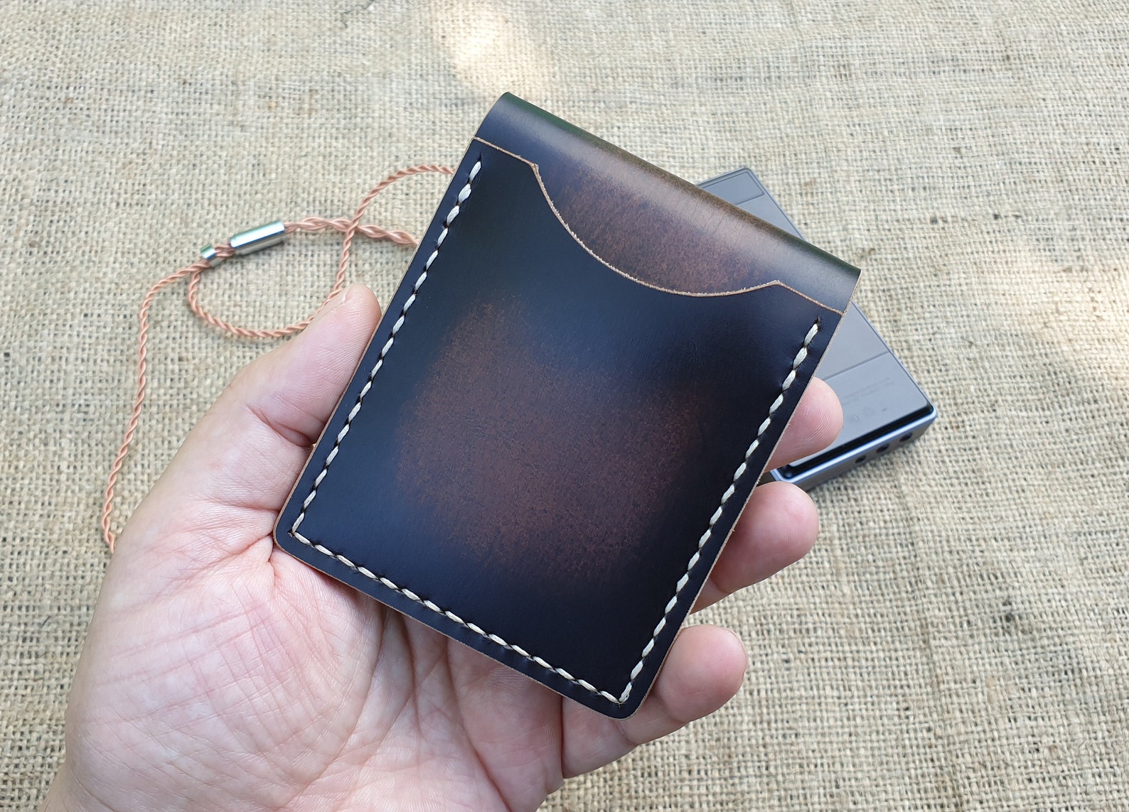 Brown Patina Minimalist Wallet, Hand Stitched, Mens Wallet, Women's ...