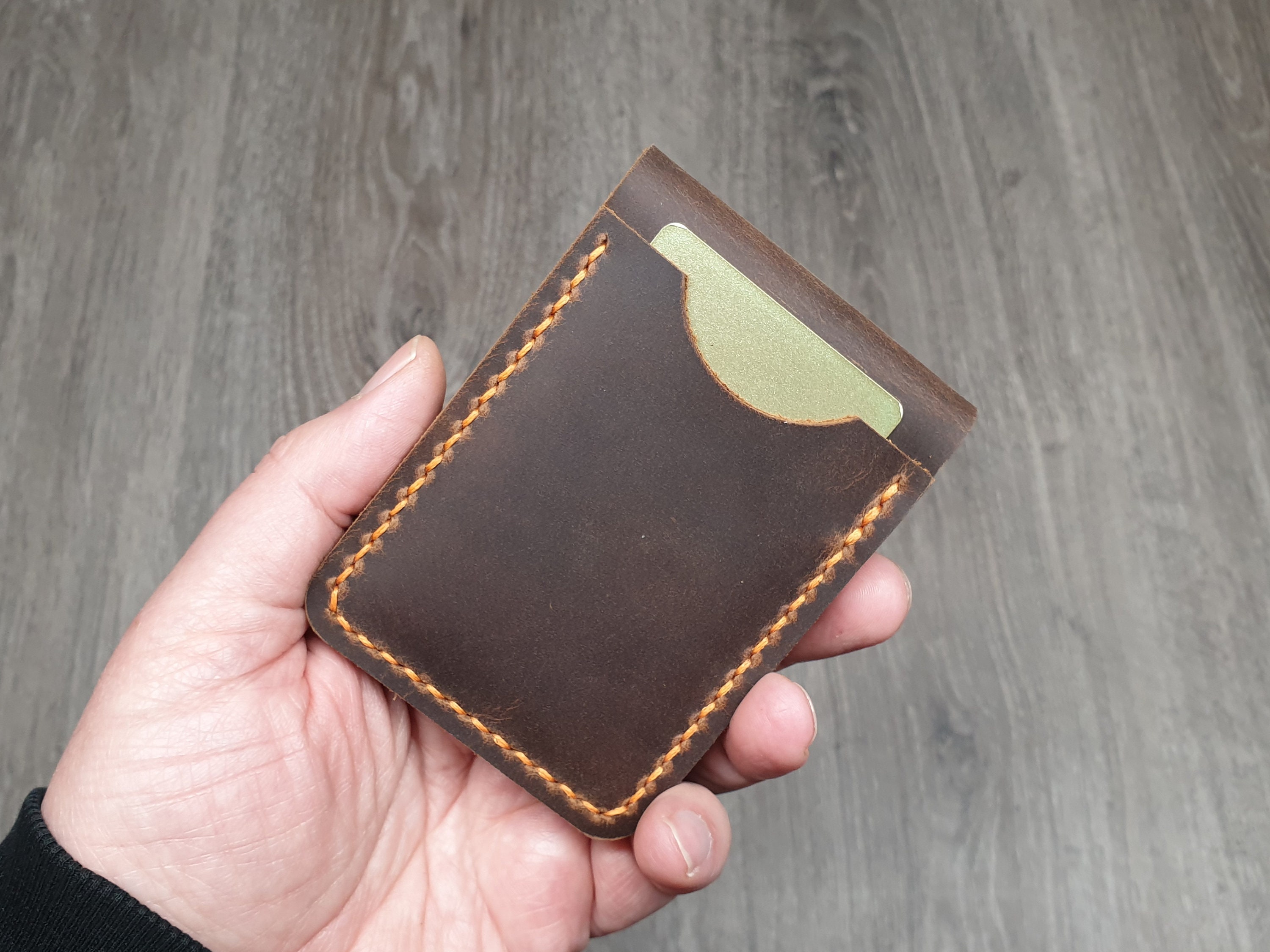 ID Card Wallet, Card Holder, Drivers License Wallet, Leather ID Wallet ...