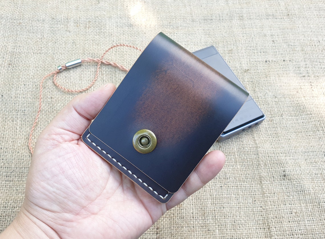 Brown Patina Minimalist Wallet, Hand Stitched, Mens Wallet, Women's ...