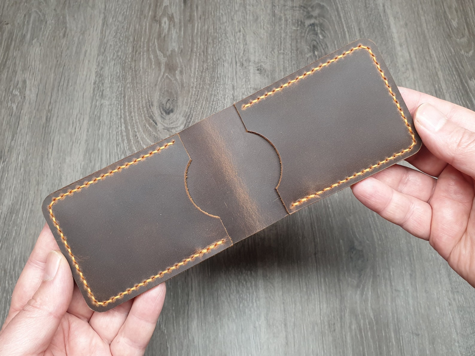 ID Card Wallet, Card Holder, Drivers License Wallet, Leather ID Wallet ...