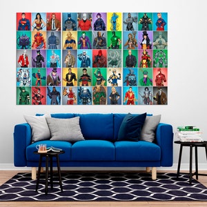 DC Comics Wall Art Superhero wall decor DC comics poster DC | Etsy