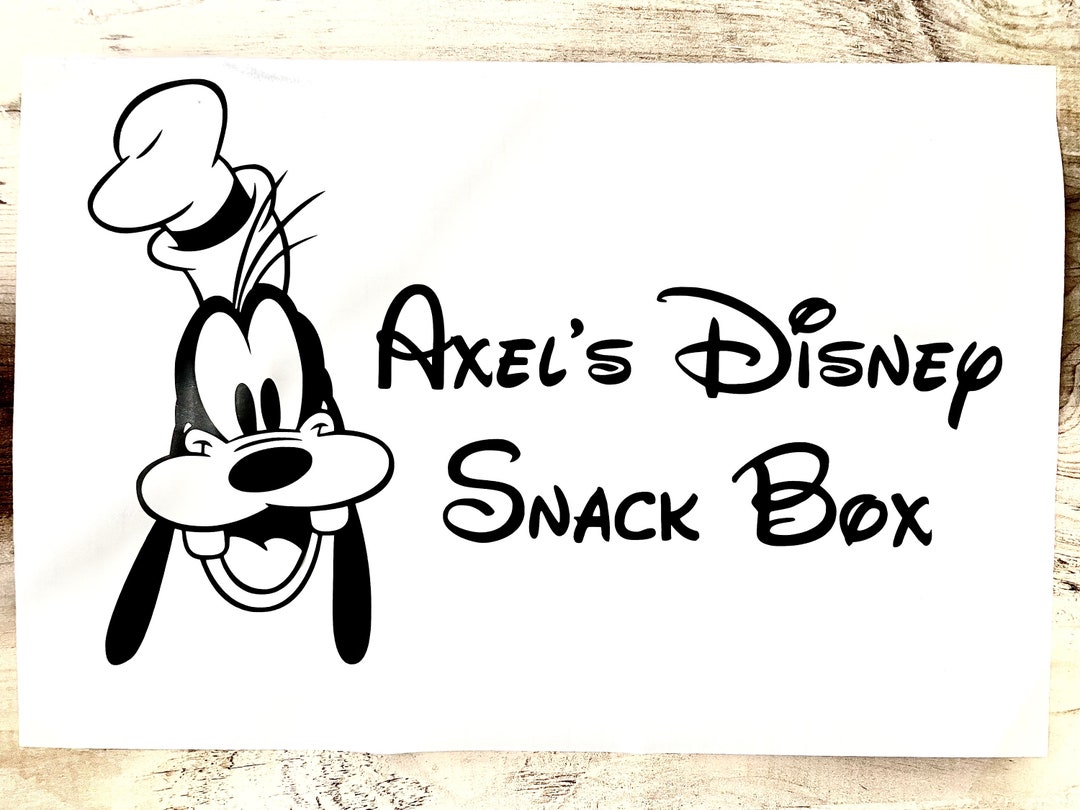 Personalised Goofy Snack Box Vinyl Sticker | Magical Vacation | Holiday ...