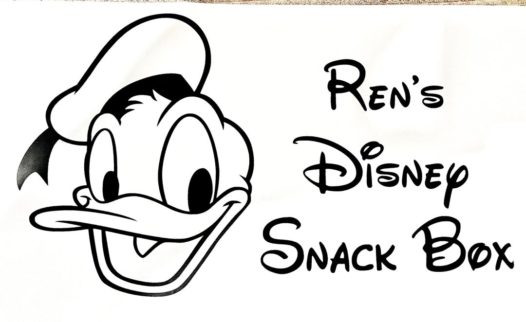 Personalised Donald Duck Box Vinyl Sticker | Magical Vacation | Holiday ...