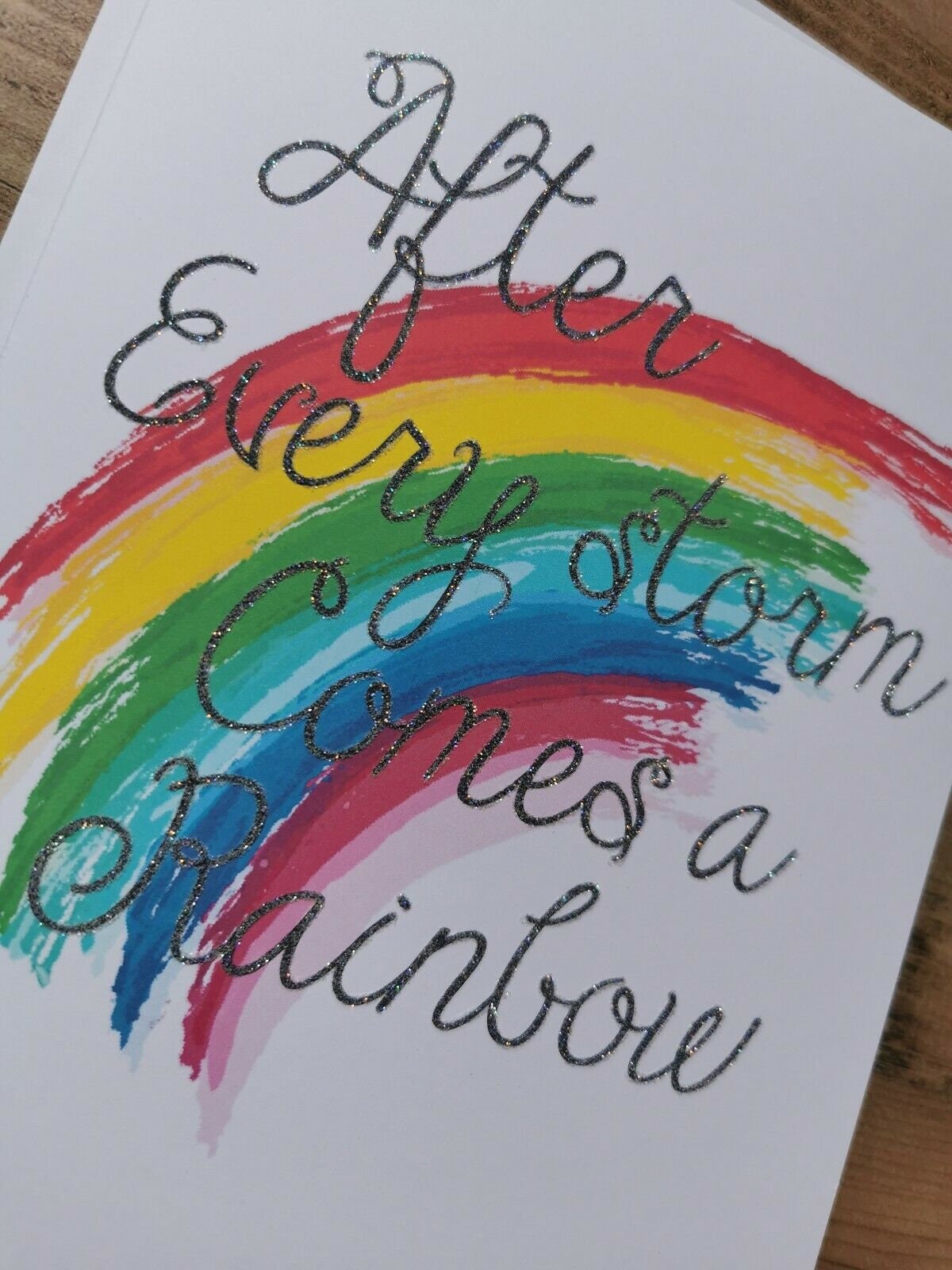 A5 After Every Storm Comes A Rainbow Quote | Etsy