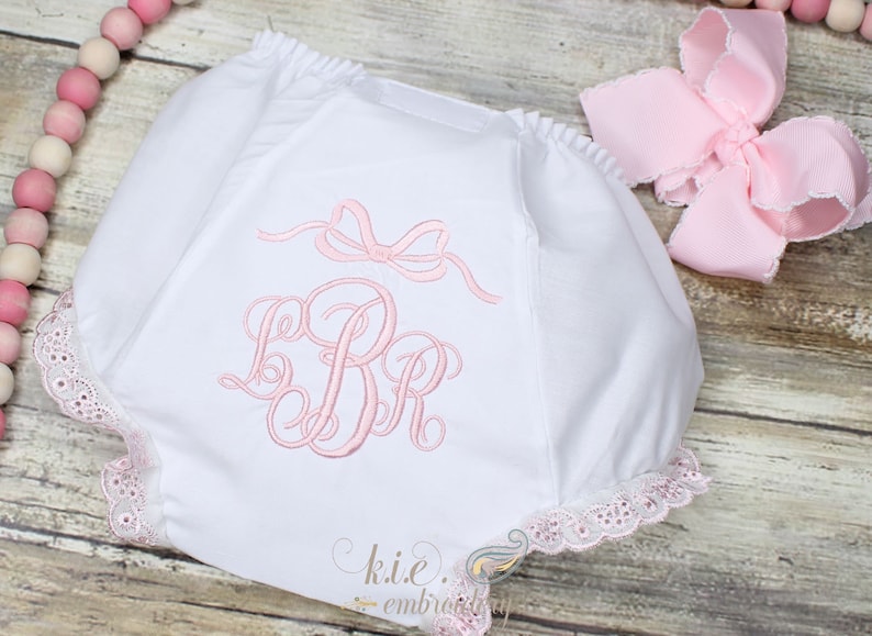 Baby Bloomers / Diaper Cover / Monogrammed / Embroidered / Shower Gift ...