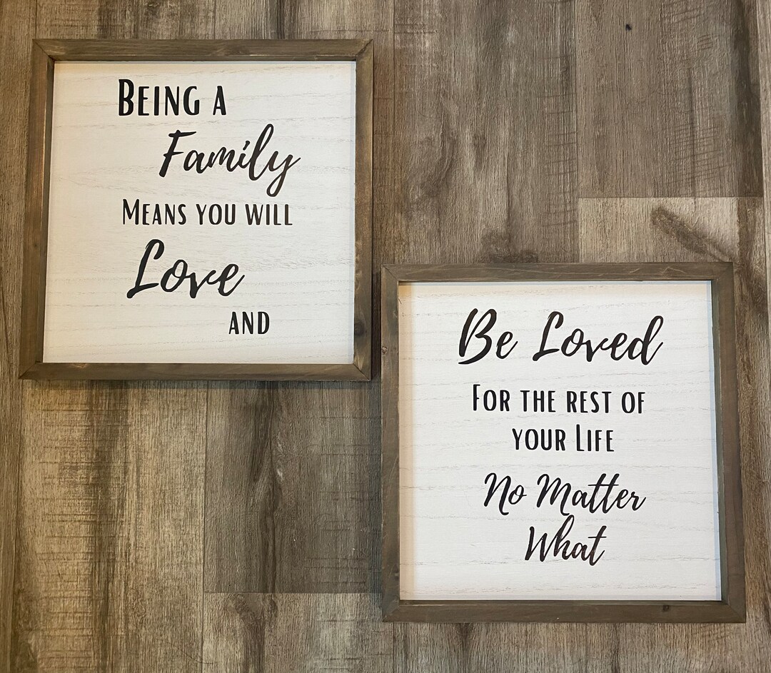 Being a Family Signs Free Shipping - Etsy