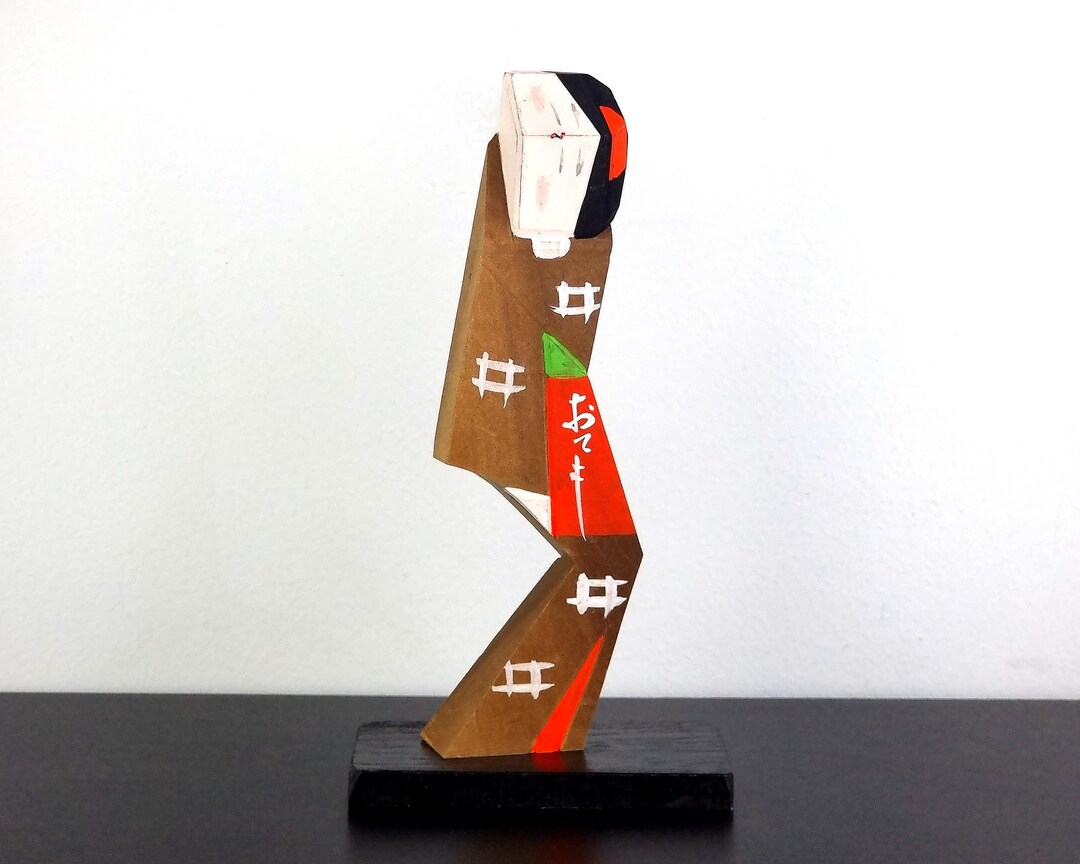 Japanese Vintage Higo Ittobori Doll Japanese Folk Craft Lucky Charm ...