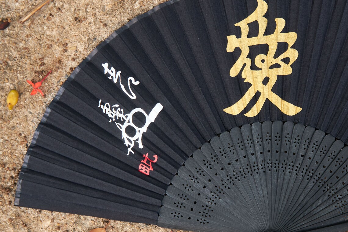 Japanese Folding Fan SENSU Vintage Hand Fan Made of Silk and | Etsy