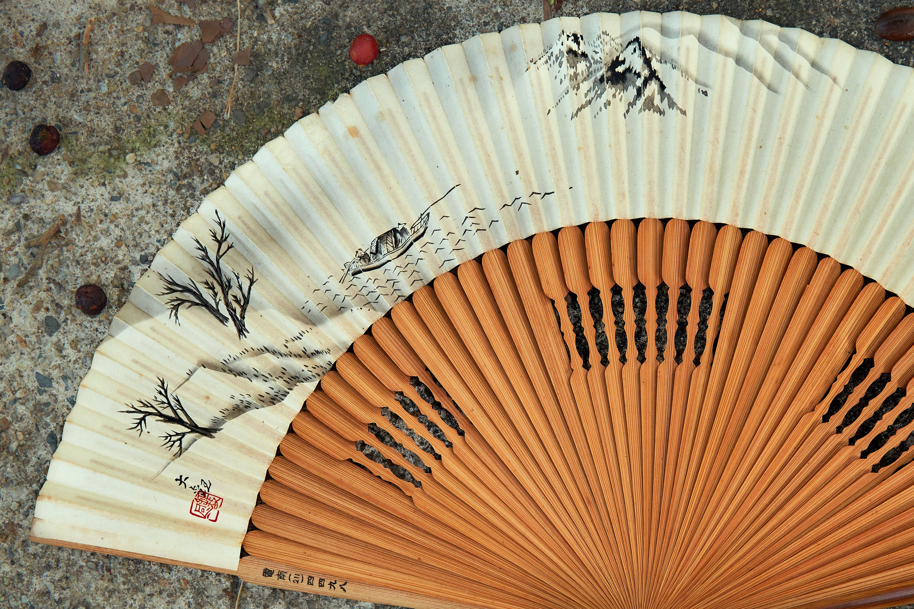 Vintage Folding Fan Japanese Decorative Hand Fan Made of | Etsy