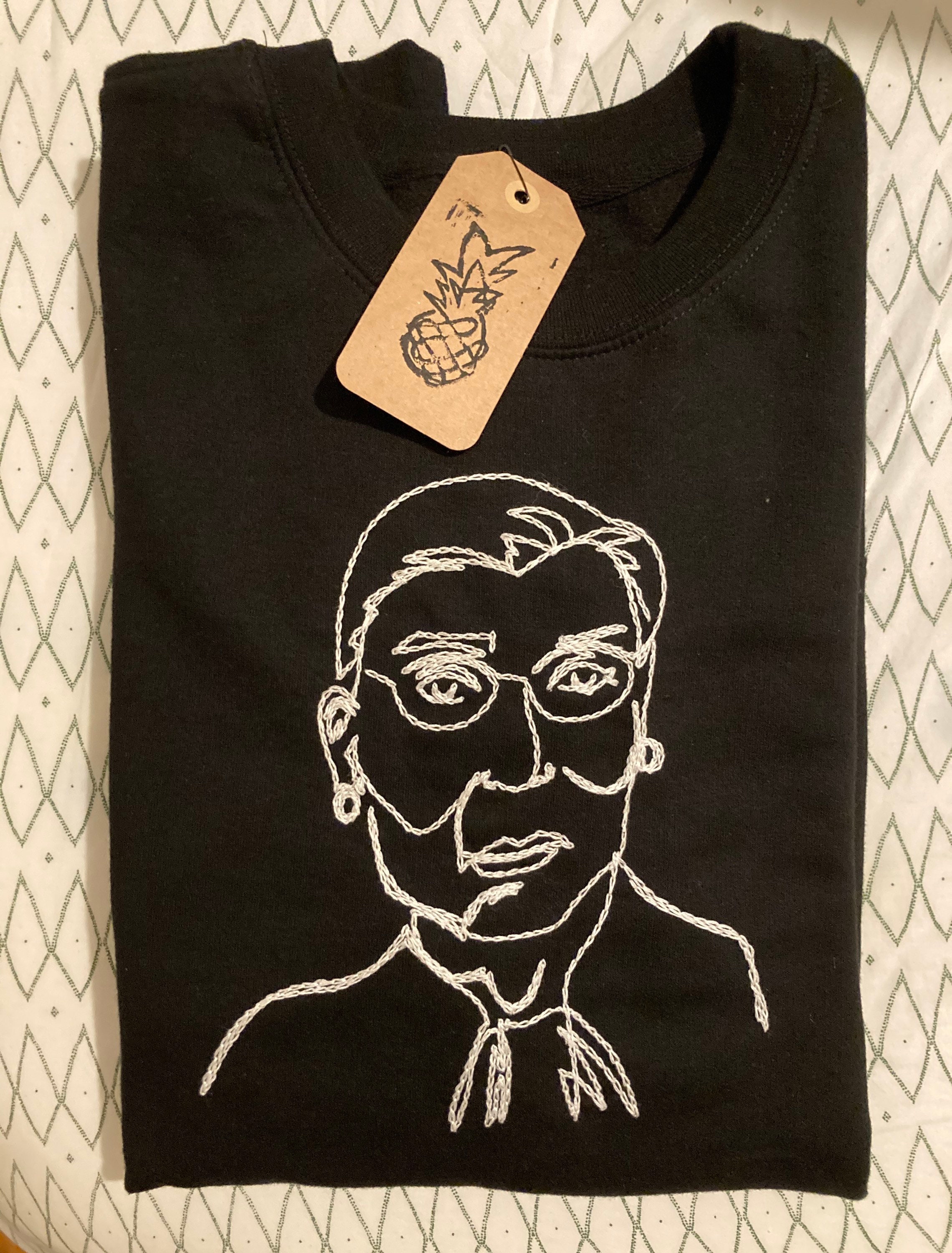 Ruth Bader Ginsburg Hand Embroidered Sweatshirt a portion of | Etsy