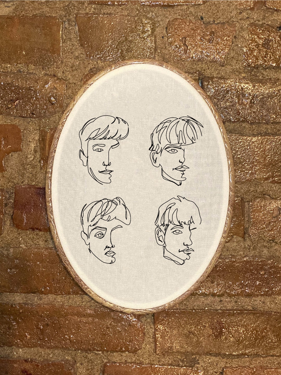 The Beatles Hand Embroidered Wall Hanging - Etsy