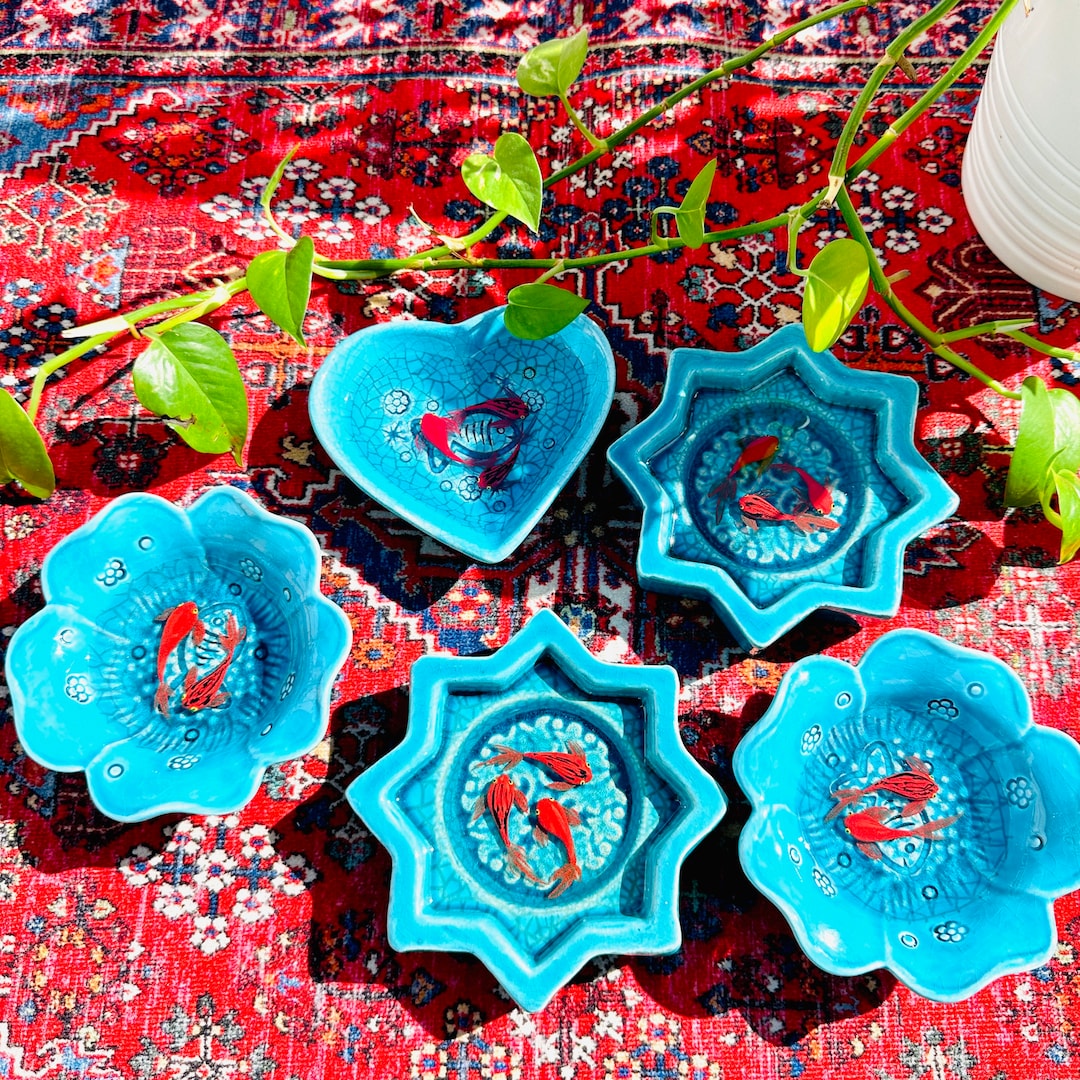 Haftseen Goldfish Resin Gold Fish Dish With Fish Haftseen - Etsy