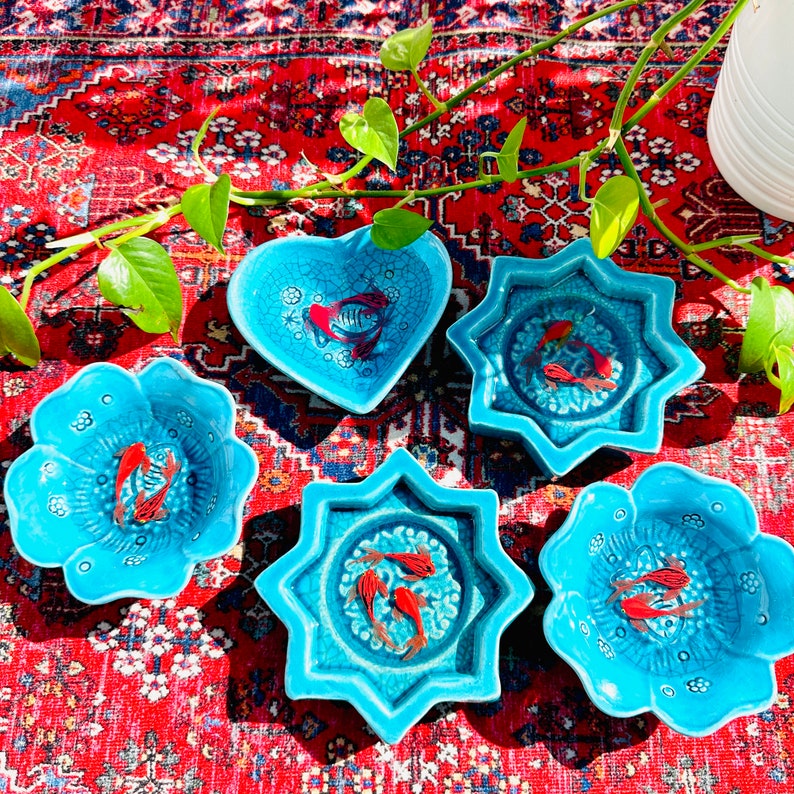 Haftseen Goldfish Resin Gold Fish Dish With Fish Haftseen - Etsy