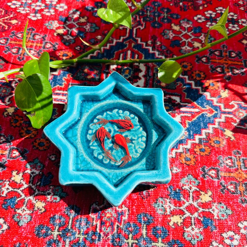 Haftseen Goldfish Resin Gold Fish Dish With Fish Haftseen - Etsy