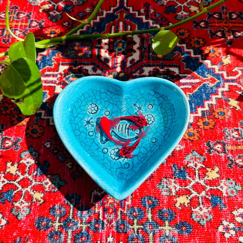 Haftseen Goldfish Resin Gold Fish Dish With Fish Haftseen - Etsy