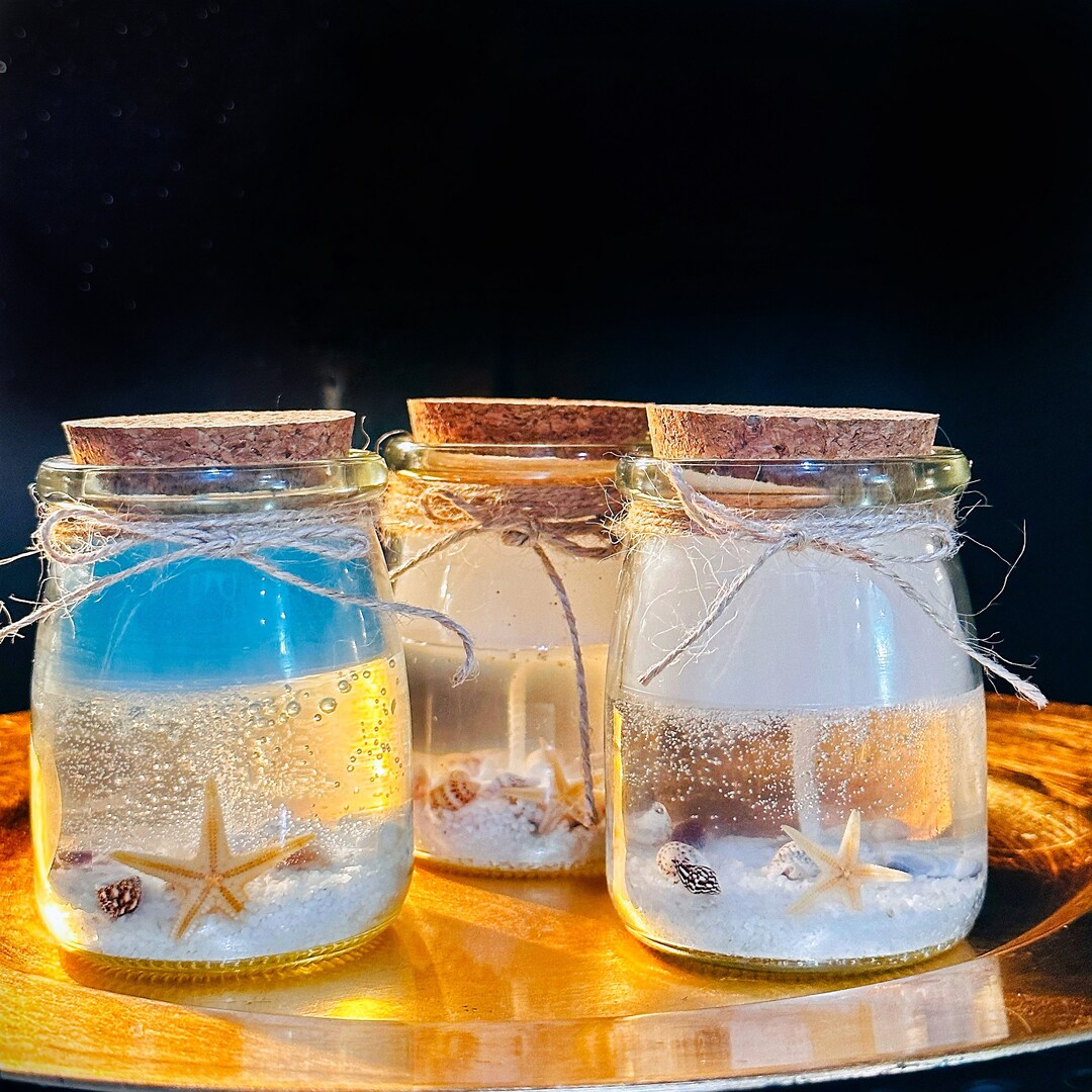 Beach-themed Gel Candles, Scented Gel Candles, Christmas Seashell Gel ...