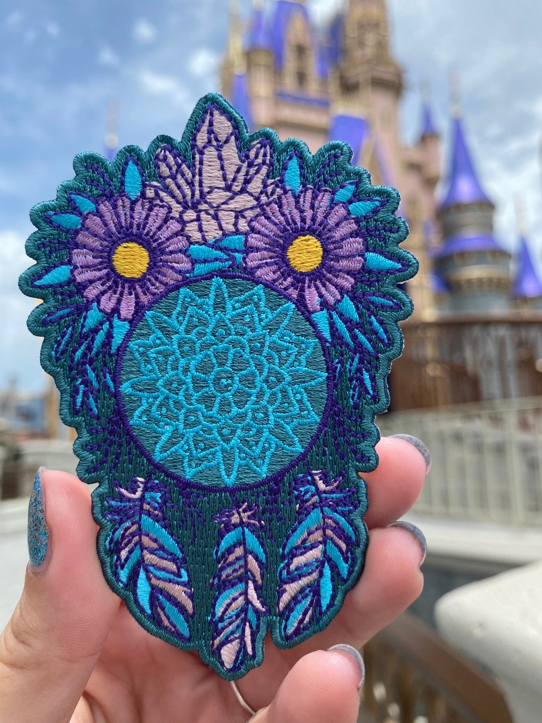 Dreamcatcher Embroidered Patch - Dazzled Dreams Logo - Etsy
